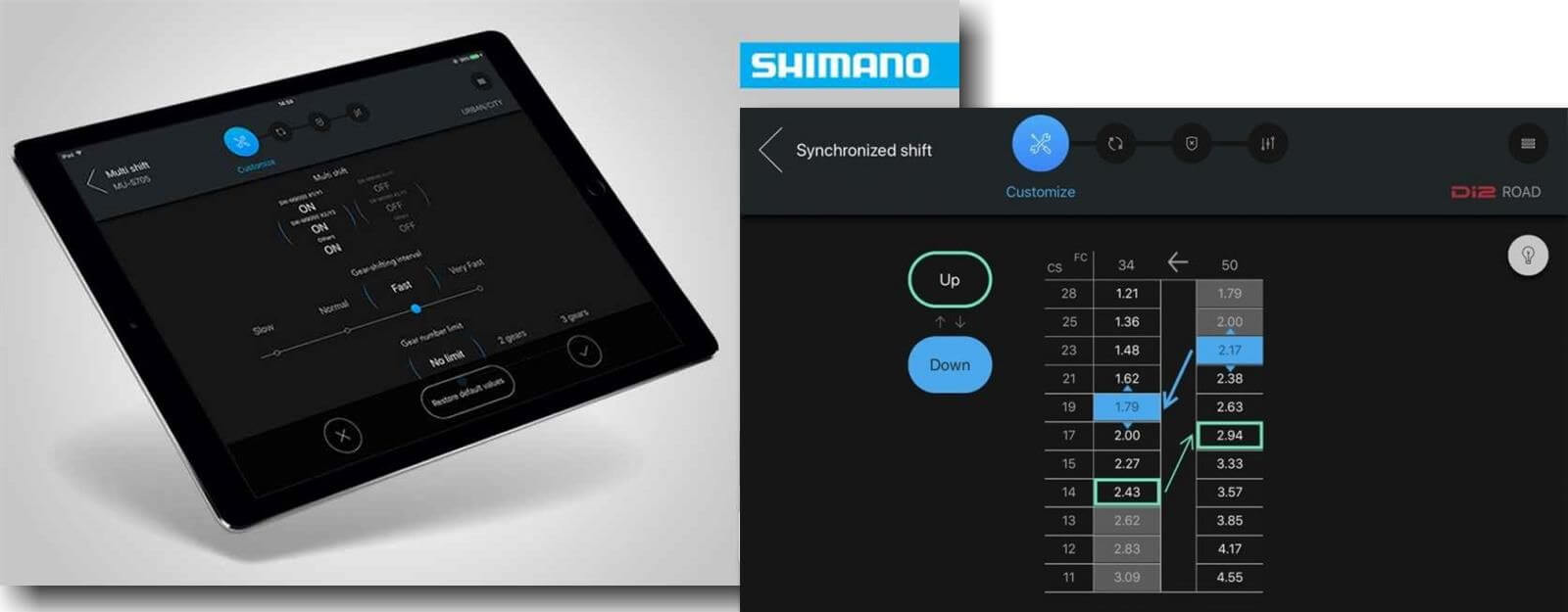 Di2 Synchro Shift konfigurálás, személyre szabás