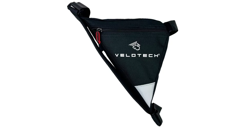 Velotech háromszög váztáska, 20x20x5 cm, 1L, egy részes, fekete