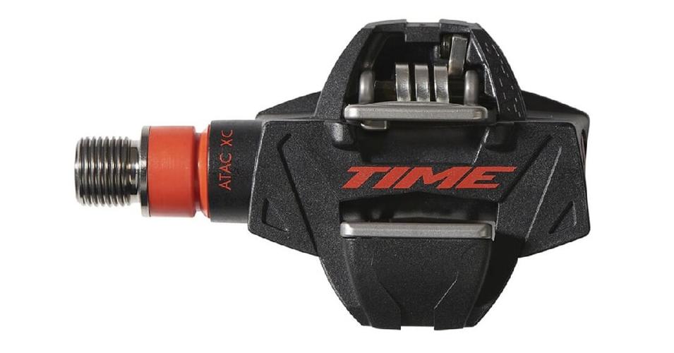 Time Atac XC12 MTB patentpedál, karbonkompozit, titán tengely, fekete-piros