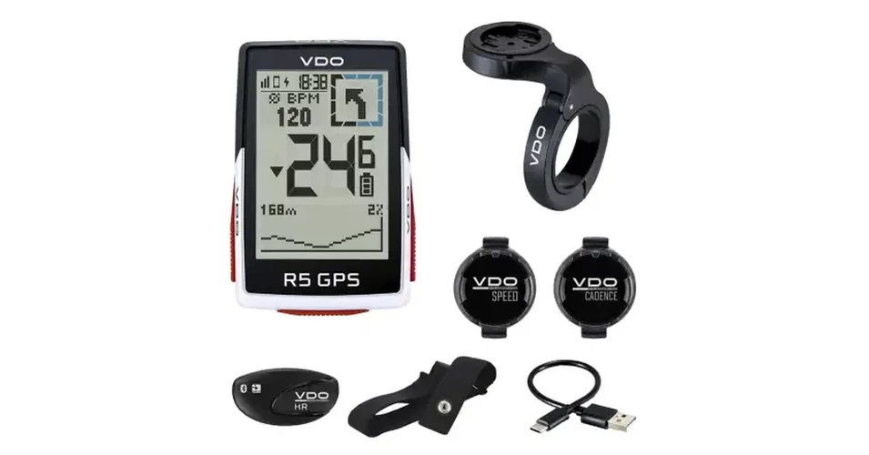 VDO R5 GPS kerékpár computer FULL SET, 30 funkciós, vezeték nélküli ...
