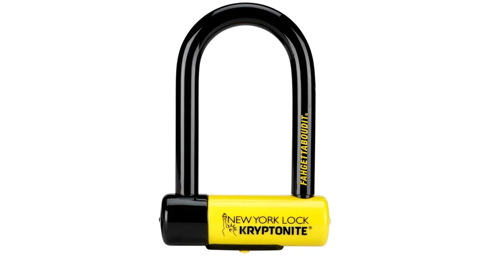Kryptonite New York Fahgettaboudit Mini U-Lakat, 153x83x18 mm, sárga